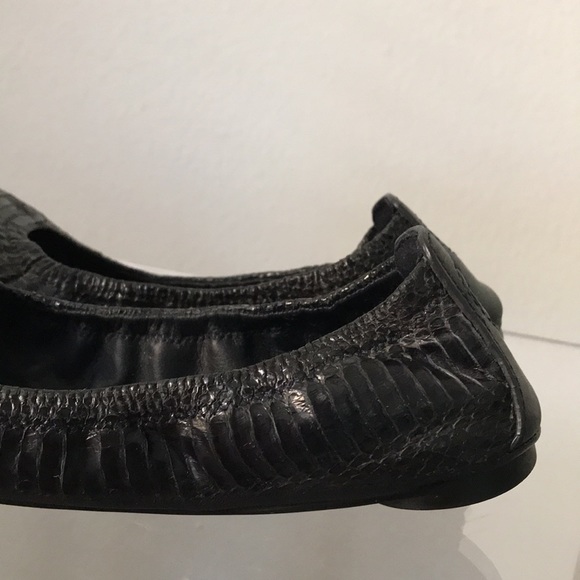 Tory Burch | Shoes | Tory Burch Eddie Snake Embossed Leather Ballet ...